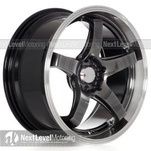 XXR Wheels: 555 18x8.5 5x100|5x114.3 Chromium Black Rims et35