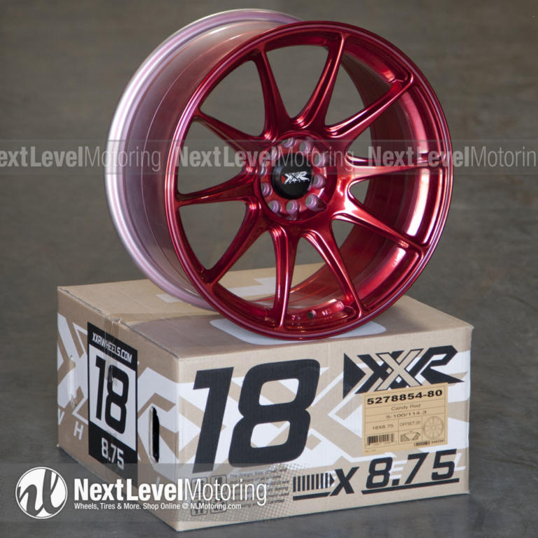 XXR Wheels: 527 18x8.75 5x100|5x114.3 Candy Red Rims et20