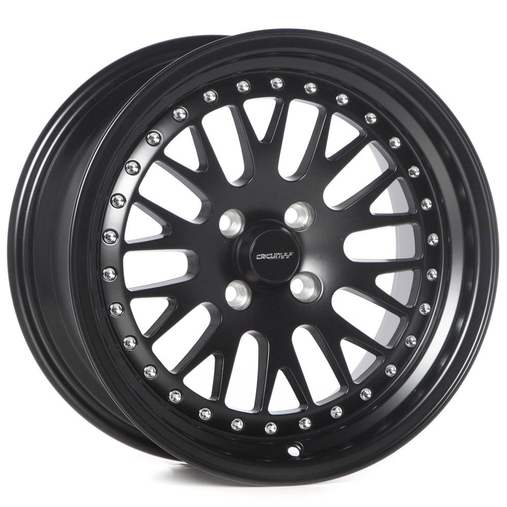 Circuit Performance Wheels: CP21 15x7 4x100 Full Gloss Black Rims et25