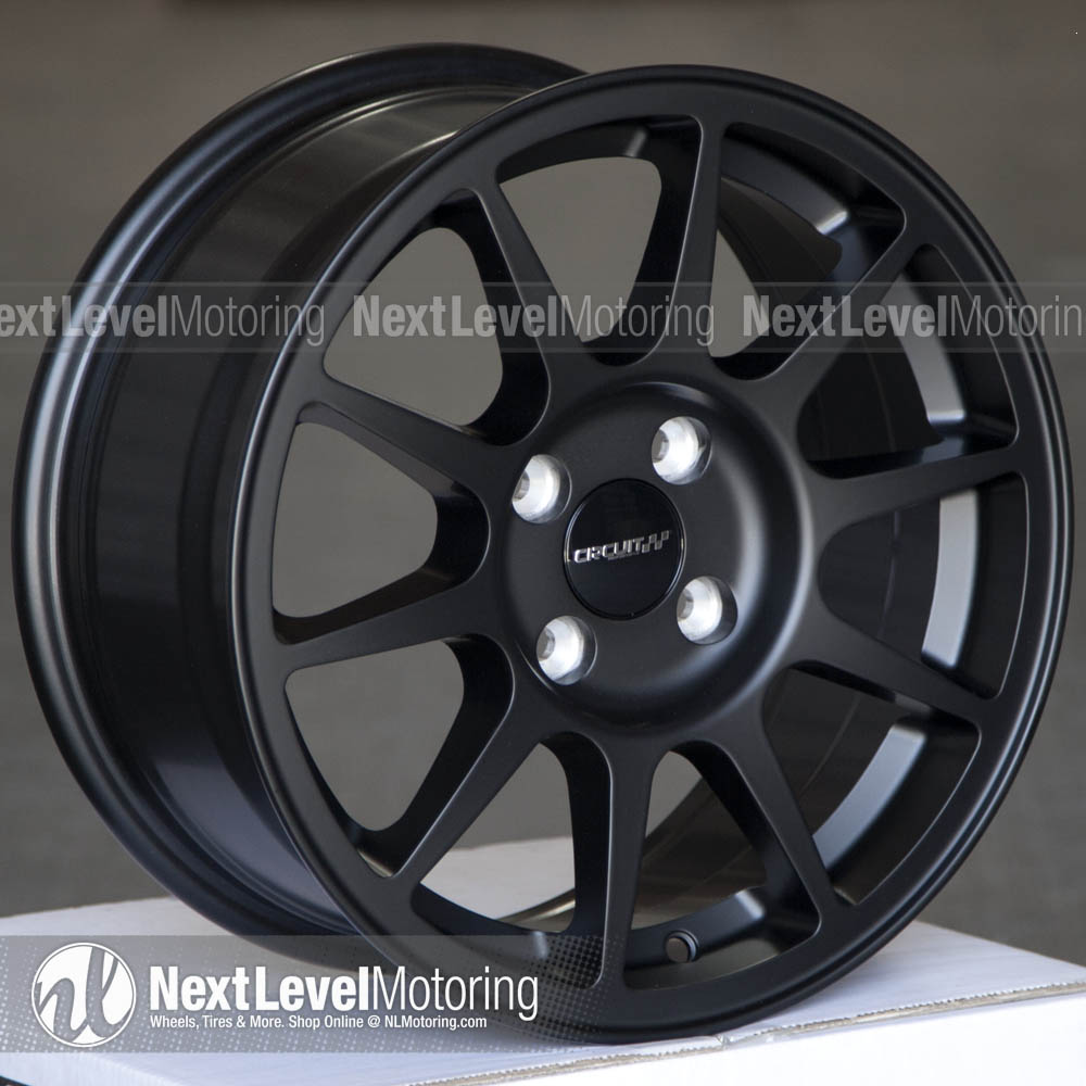 Circuit Performance Wheels: CP23 15x7 4x100 Flat Black Rims et35