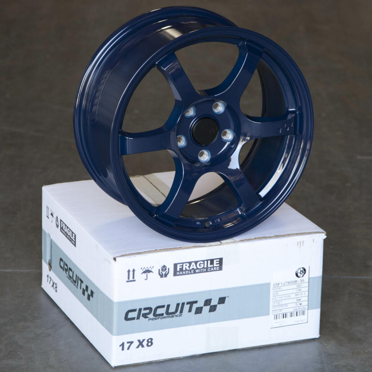 Circuit Wheels: CSF1 17x8 5x114.3 Gloss Ultra Blue Rims et35 ...